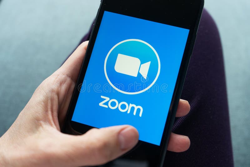 Phone Showing Zoom Cloud Meetings App. Editorial Photography - Image of ...