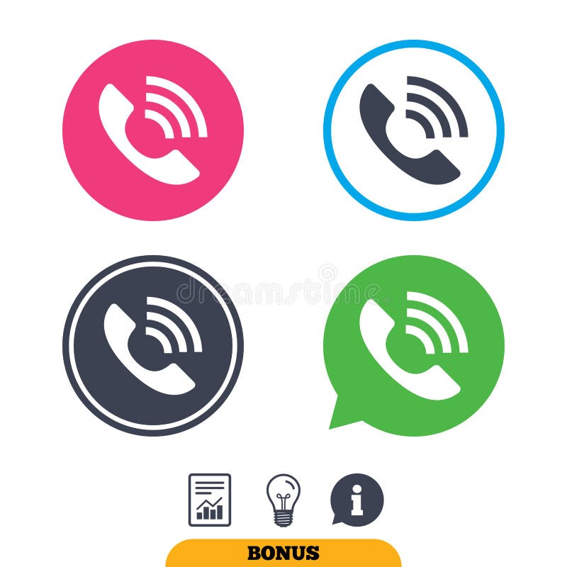 Phone Sign Icon. Support Symbol Stock Vector - Illustration of light ...