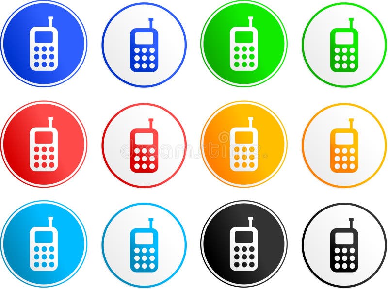 Mobile Phone Icon stock vector. Illustration of phone, communications ...
