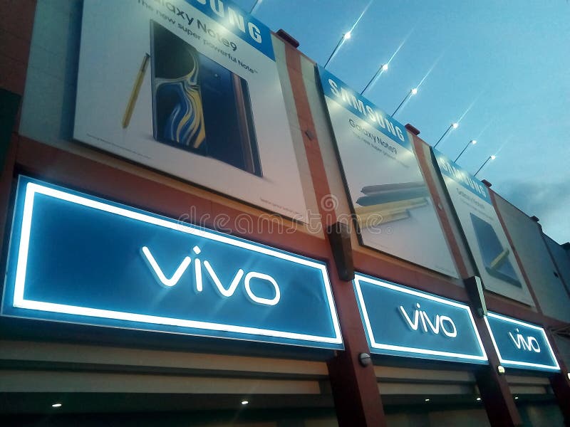 Phone signboard Vivo editorial stock photo. Image of phone - 139098153