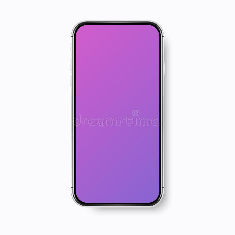 Phone silver violet stock vector. Illustration of application - 159192107