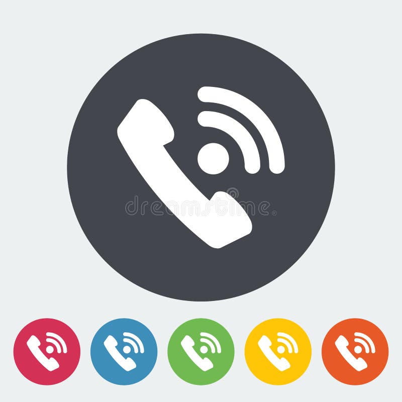 Phone single flat icon. stock vector. Illustration of keyboard - 98346351