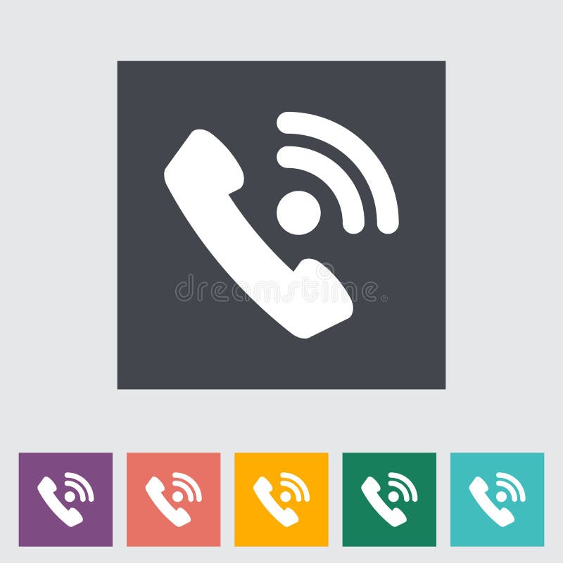Phone single flat icon. stock vector. Illustration of equipment - 95061250