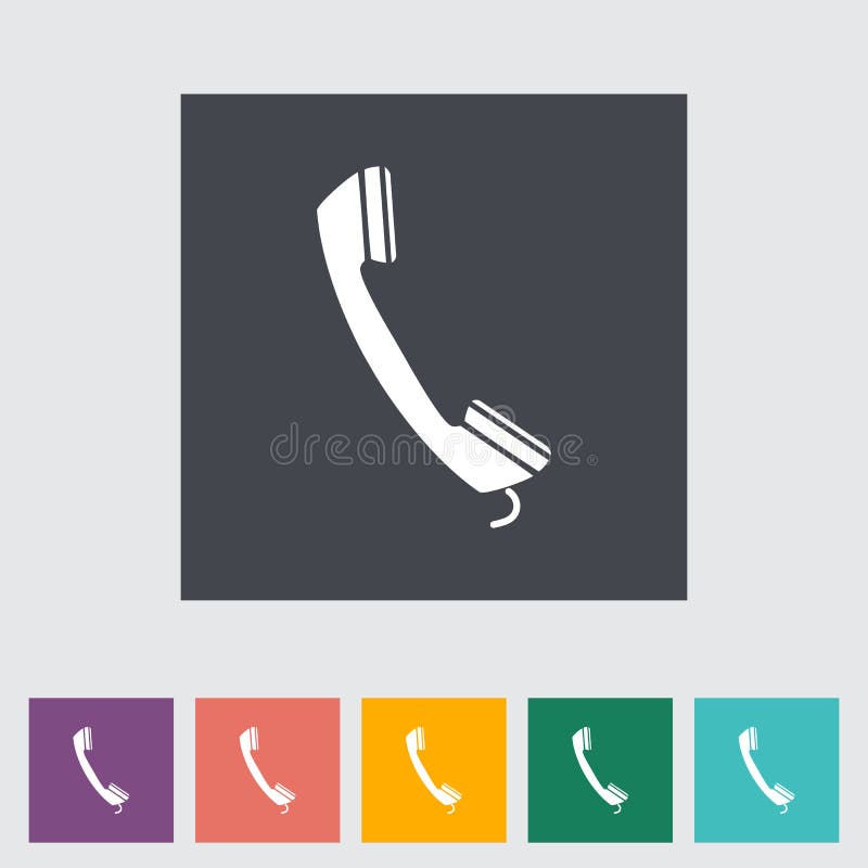 Phone single flat icon. stock vector. Illustration of keypad - 95522503