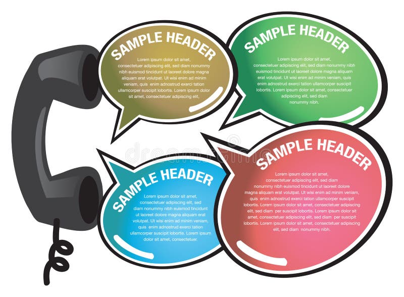 Phone and Speech Bubble Layout Stock Vector - Illustration of design ...