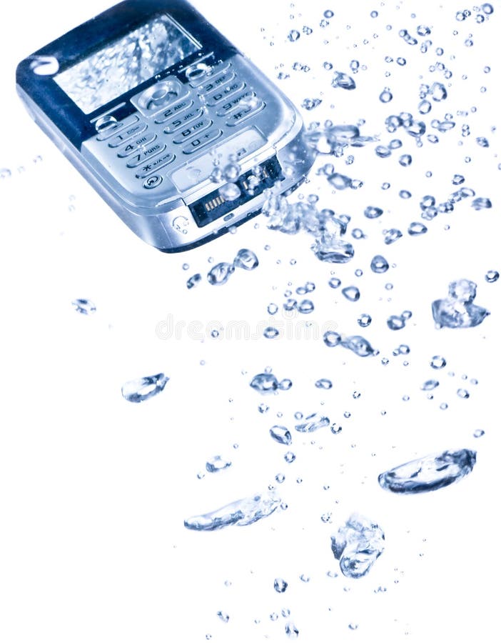 Smartphone in the Water stock photo. Image of blue, cellular - 24323212