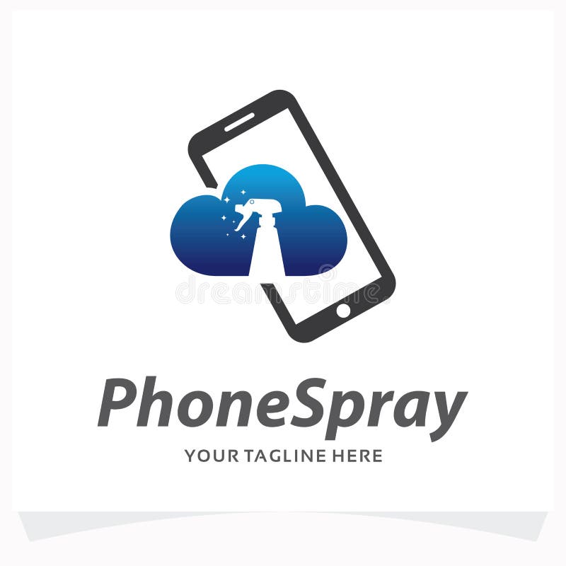 Phone Spray Logo Design Template Stock Vector - Illustration of master ...