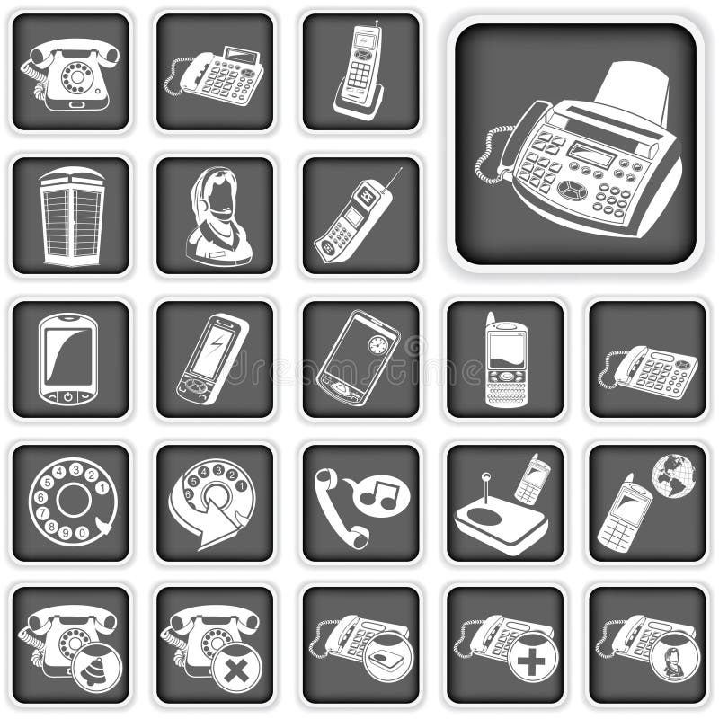 Phone squared buttons 2 stock vector. Illustration of device - 32722834