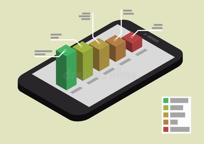 Phone statistics stock illustration. Illustration of infographic - 37786115