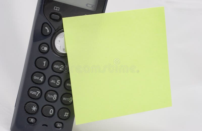 Phone with sticky note stock photo. Image of digit, mobilephone - 2085038