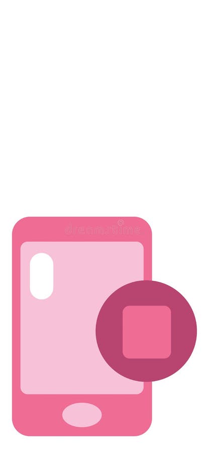 Phone stop button, icon stock vector. Illustration of modern - 258929527