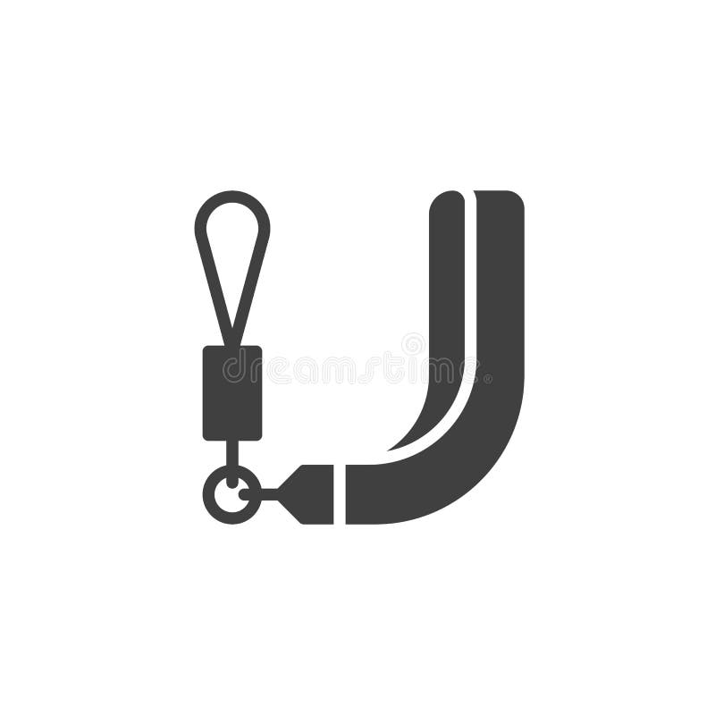 Phone strap vector icon stock vector. Illustration of simple - 262798325
