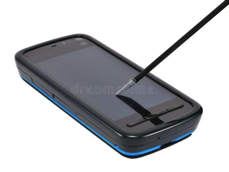 Phone with stylus stock photo. Image of phone, modern - 12862596