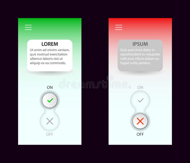 Phone Switch Icon. on Off Toggle for Design Applications Stock Vector ...