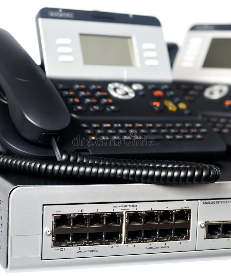 Phone Switch and Telephones Stock Photo - Image of keyboard, focus: 9667674