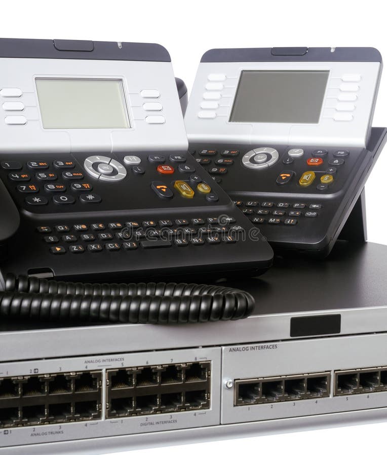 Phone Switch and Telephones Stock Image - Image of digital, electronic ...