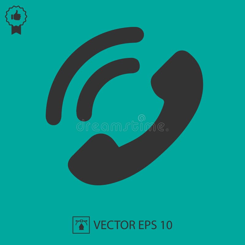 Phone Symbol and Bubble Vector Icon Eps 10 Stock Vector - Illustration ...