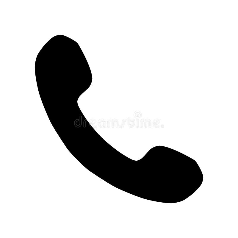 Phone Symbol Icon - Black Simple, Isolated - Vector Stock Vector ...