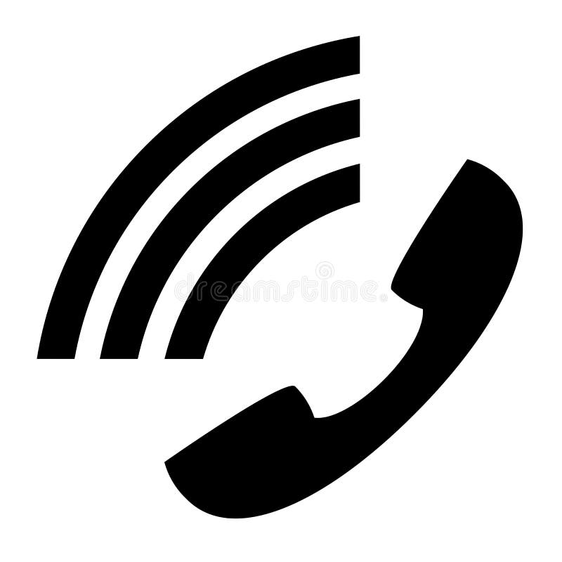 Phone Symbol Vector Icon, Telephone Call Simple Icon Stock Illustration ...