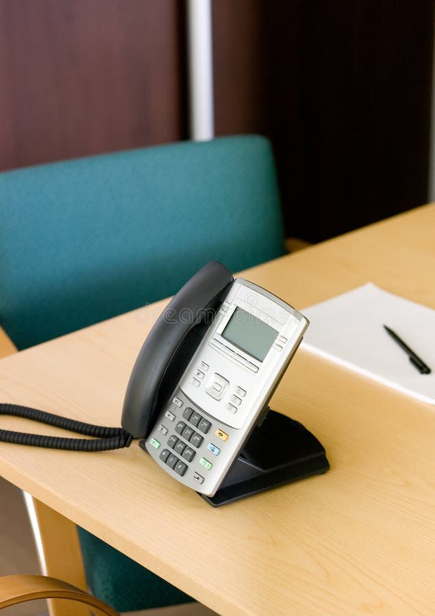 Phone on Table in Meeting Room Stock Photo - Image of call, dial: 15270180