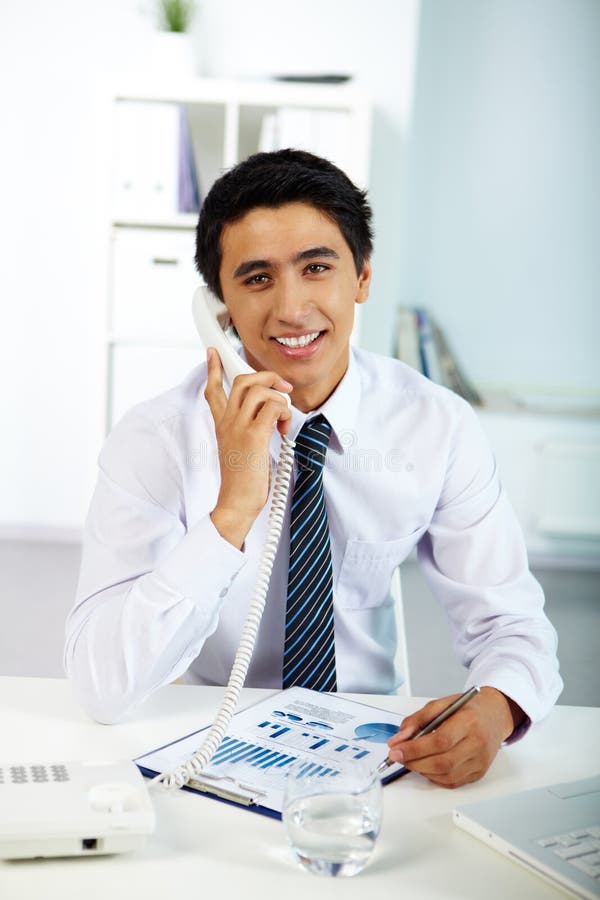 Phone talk stock image. Image of executive, boss, happy - 23637979