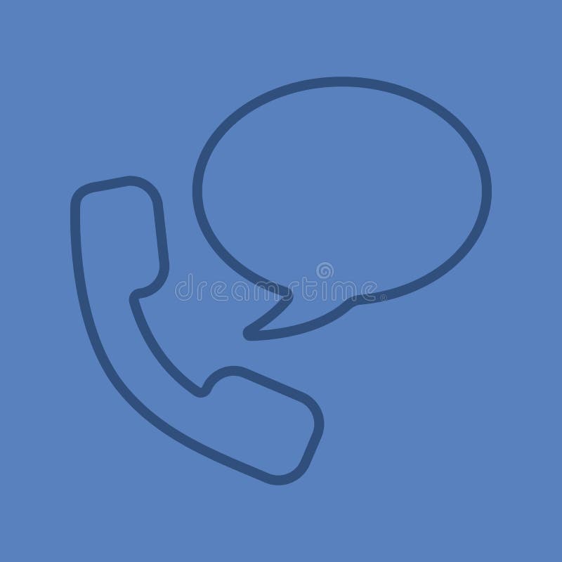 Phone talk linear icon stock vector. Illustration of communication ...