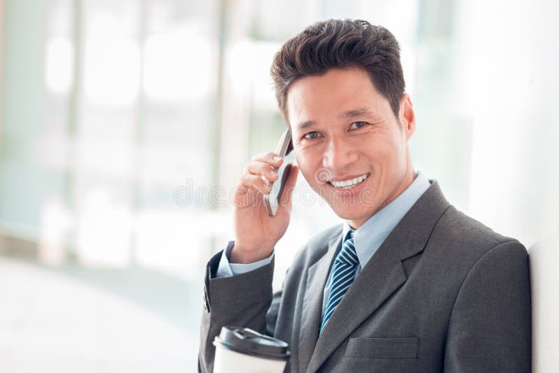 Phone talk stock image. Image of copyspace, aged, happy - 41472887