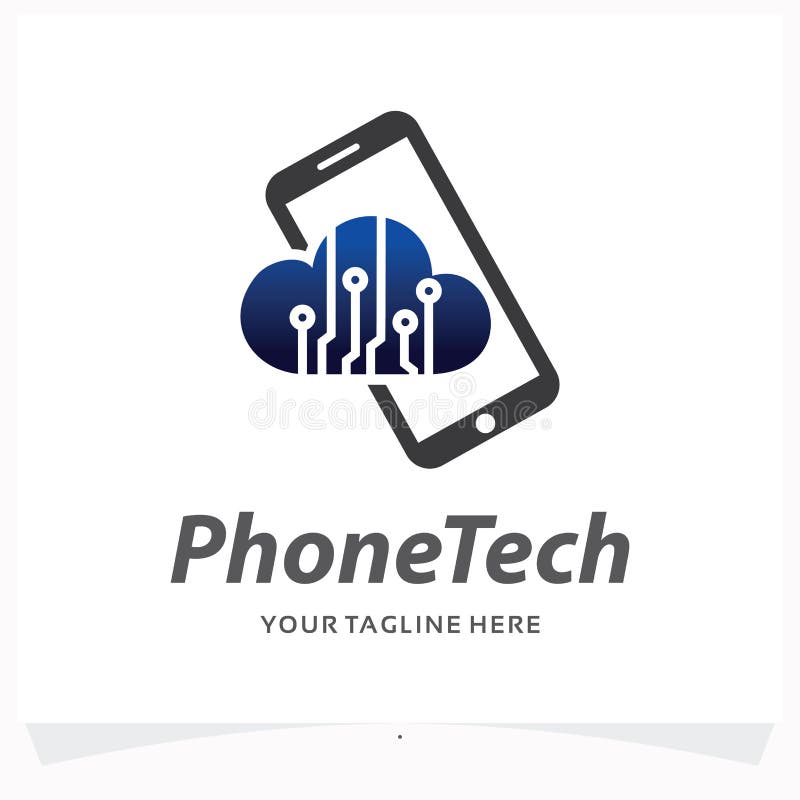 Phone Tech Logo Design Template Stock Vector - Illustration of mobile ...