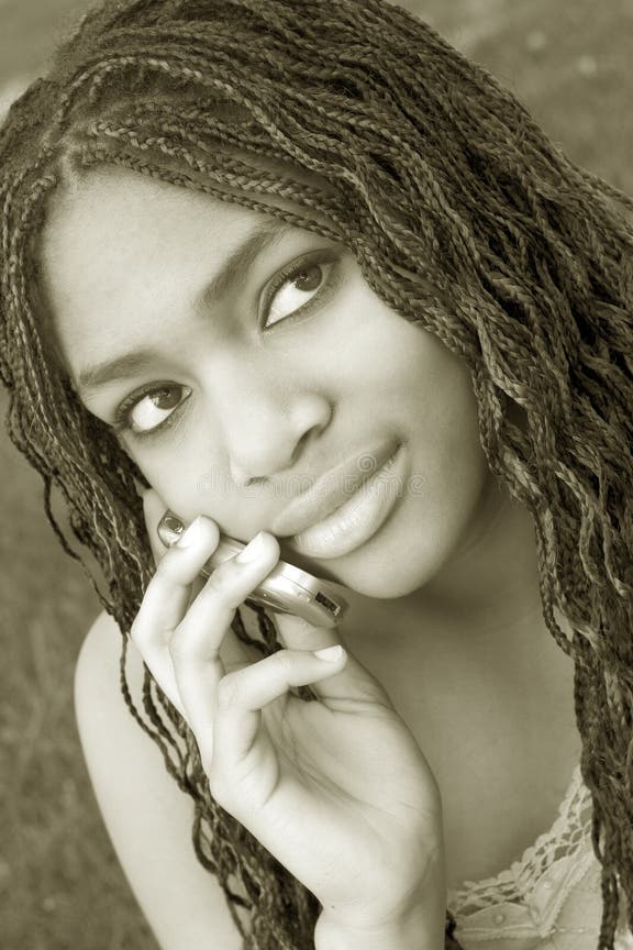 Phone Teen stock photo. Image of phones, american, african - 799324