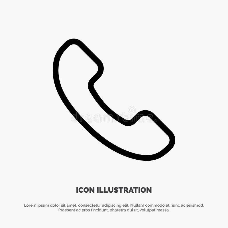 Phone, Telephone, Call Line Icon Vector Stock Vector - Illustration of ...