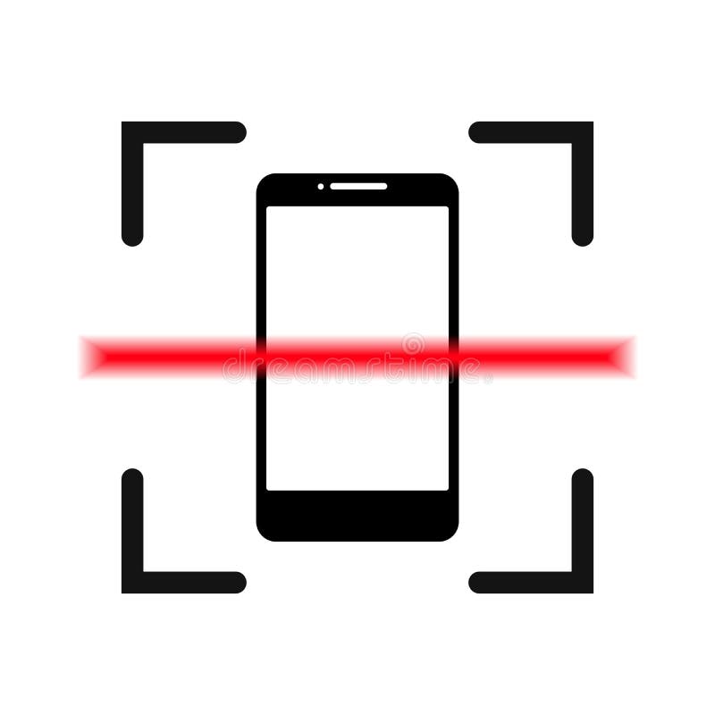 Phone Test Concept. Smartphone Scan Icon. Vector Illustration Stock ...