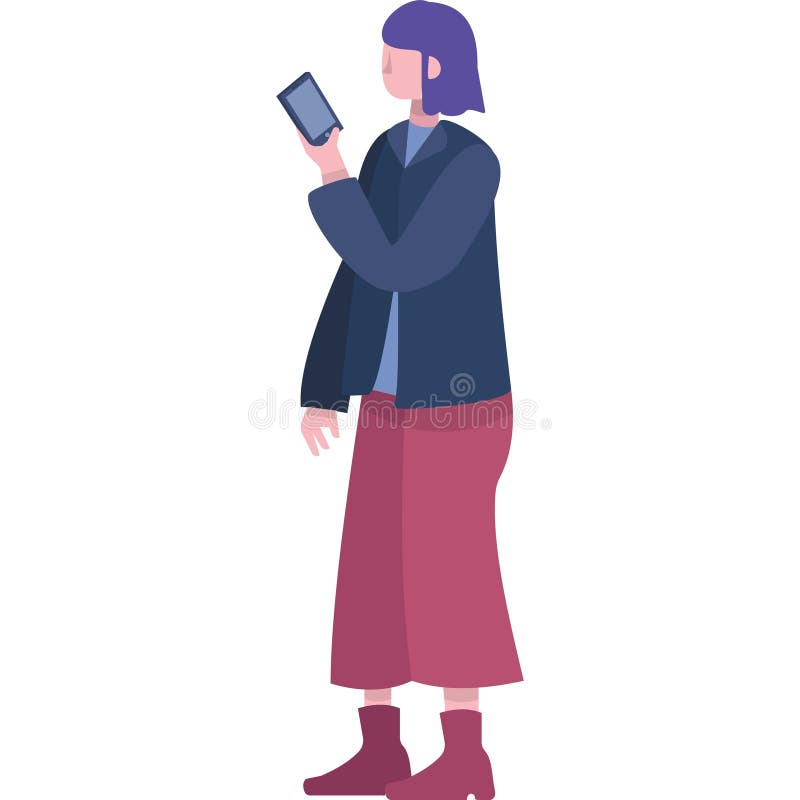 Phone Text Chat Icon Woman Record Podcast Vector Stock Illustration ...