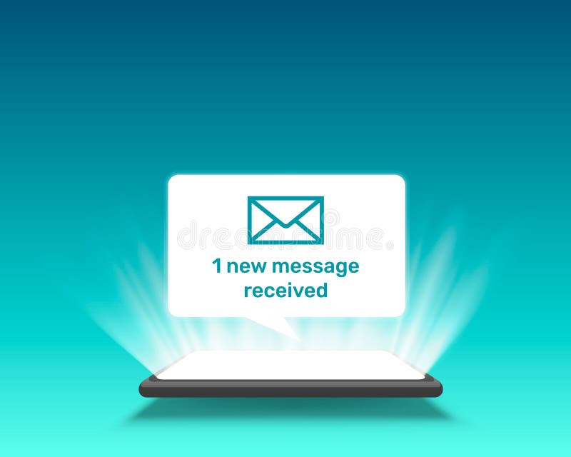 Phone Text Message Chat Frame, Technology Mobile Display Light. Stock ...