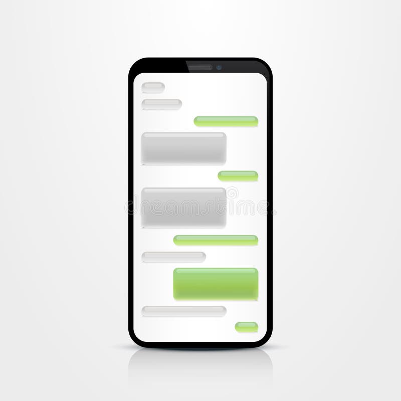 Phone text message. stock vector. Illustration of messages - 128780962