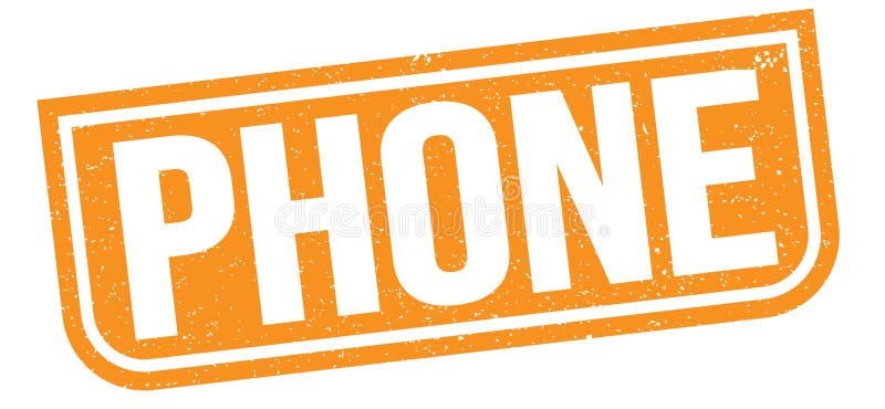 PHONE Text Written on Orange Stamp Sign Stock Illustration ...
