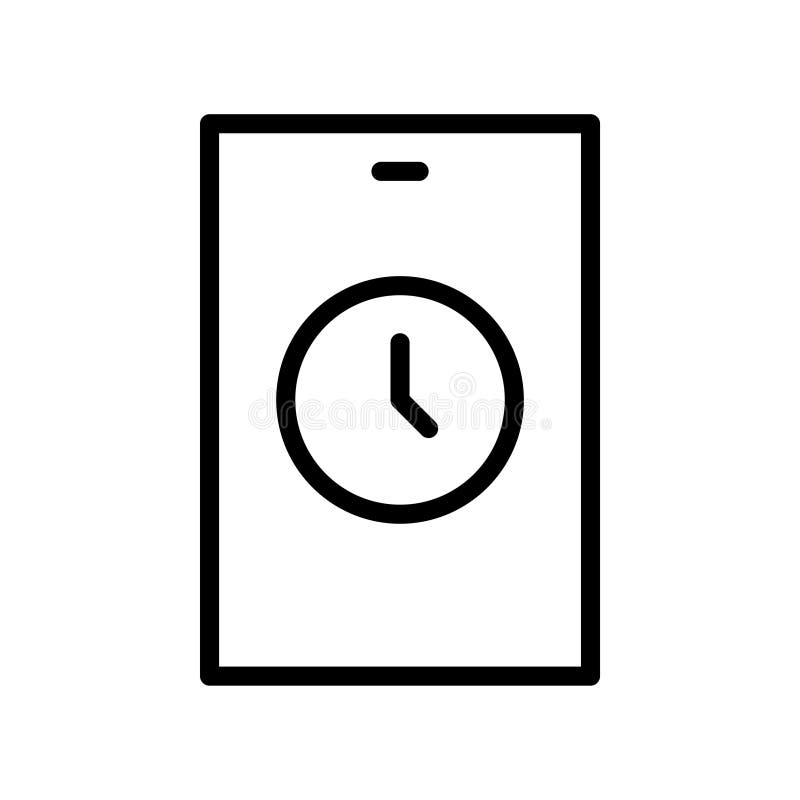 Phone time icon stock vector. Illustration of call, sign - 255451645