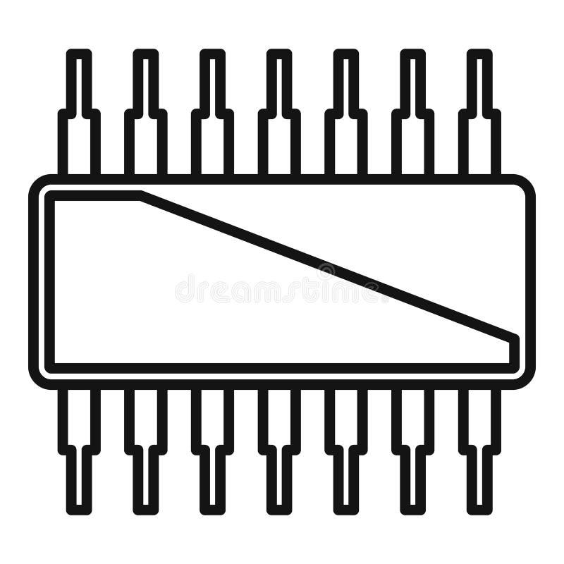 Transistor Icon stock vector. Illustration of micro - 154252139