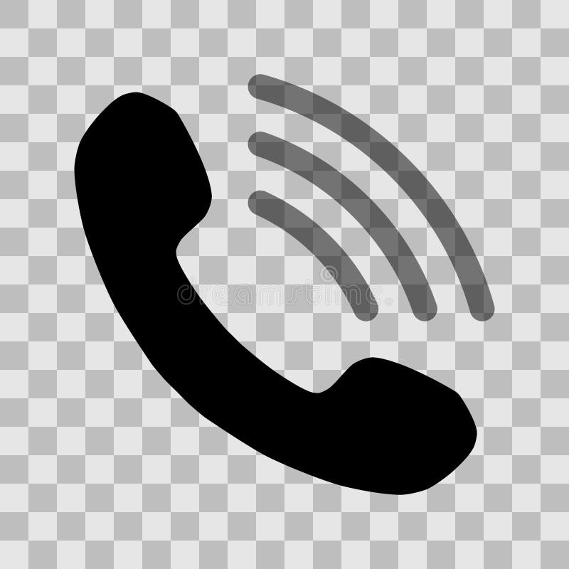 Phone with Transparent Waves Symbol Icon - Black Simple, Isolated ...