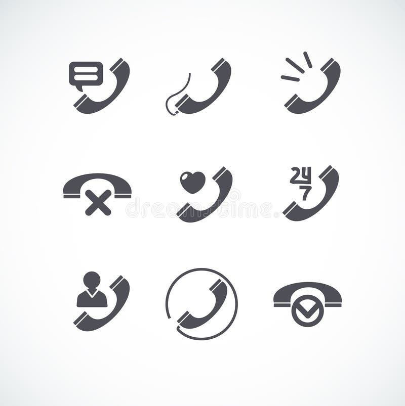 Telephone Call Icon Set 3, Vector Eps10 Stock Vector - Illustration of ...