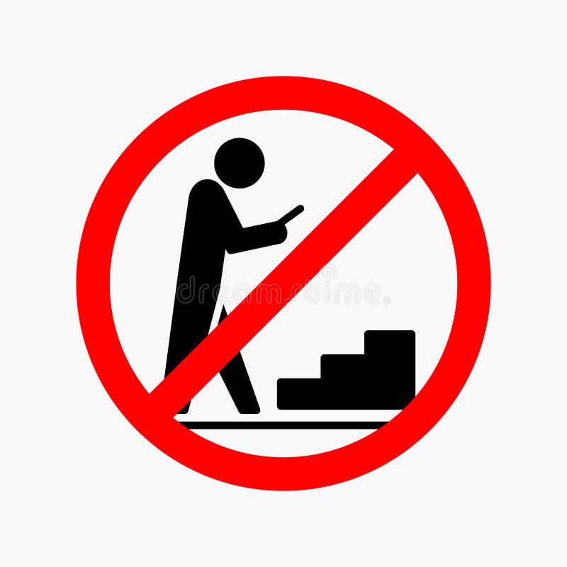 Phone Using Not Allowed Sign Flat Vector Illustration Stock Vector ...