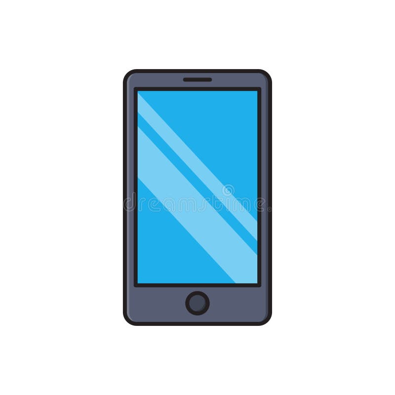 Phone Vector Flat Color Icon Stock Vector - Illustration of envelope ...