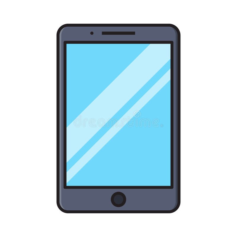 Phone Vector Flat Color Icon Stock Illustration - Illustration of ...