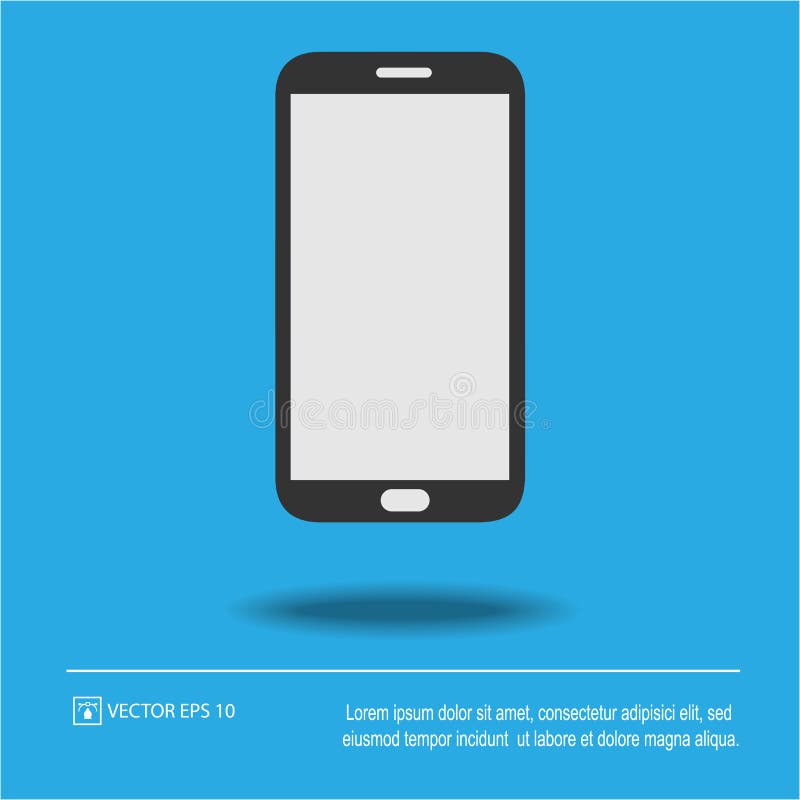 Phone Vector Icon Eps 10. Smartphone Simple Isolated Symbol Sign Stock ...