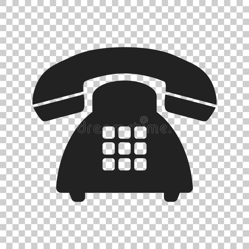 Phone Vector Icon. Old Vintage Telephone Symbol Illustration Stock ...