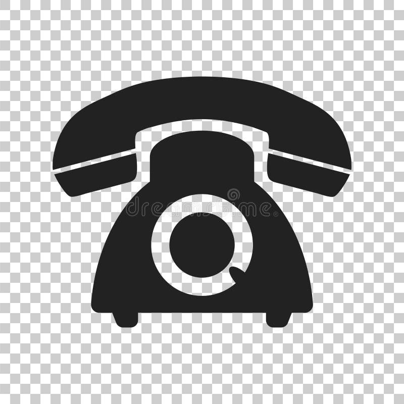 Phone Vector Icon. Old Vintage Telephone Symbol Illustration Stock ...