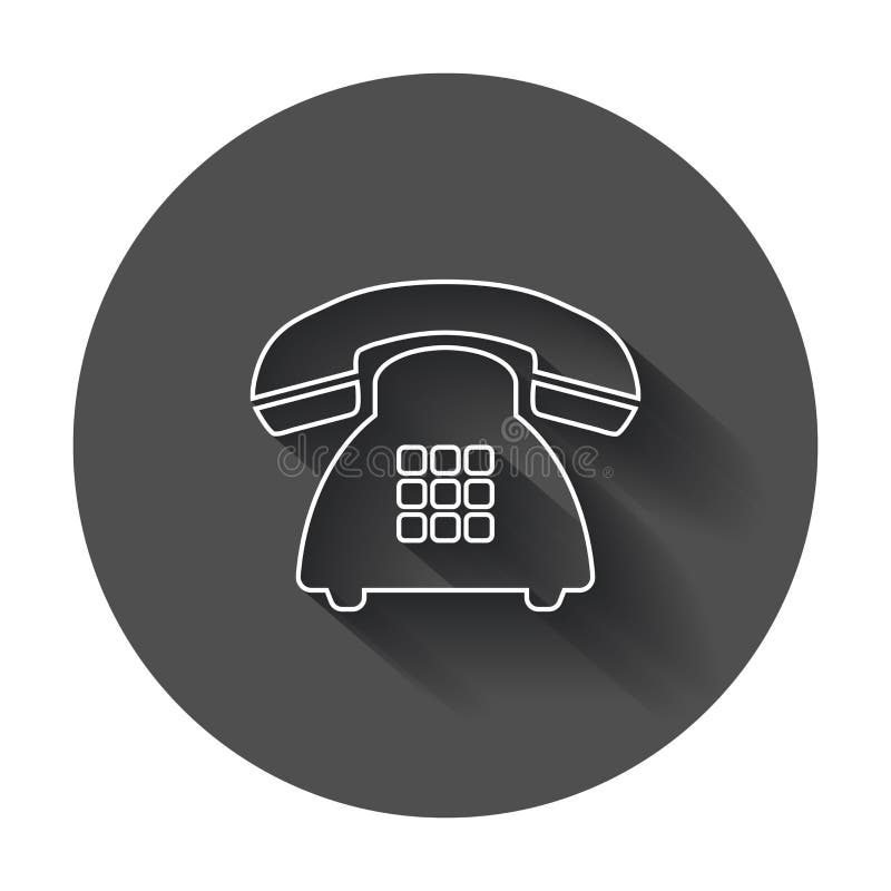 Phone Vector Icon. Old Vintage Telephone Symbol Illustration Wit Stock ...
