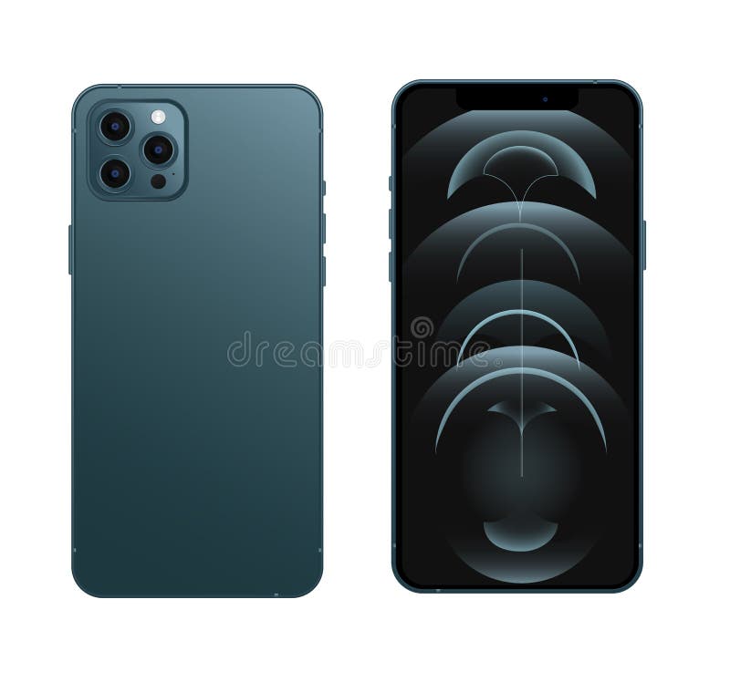 Phone Vector, Iphone 12 Pro Mockup, Smartphone Vector White Screen ...