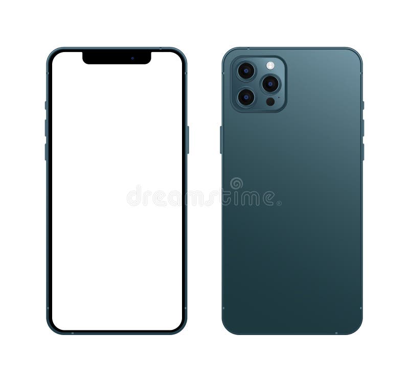 Phone Vector, Iphone 12 Pro Mockup, Smartphone Mockup with White Screen ...