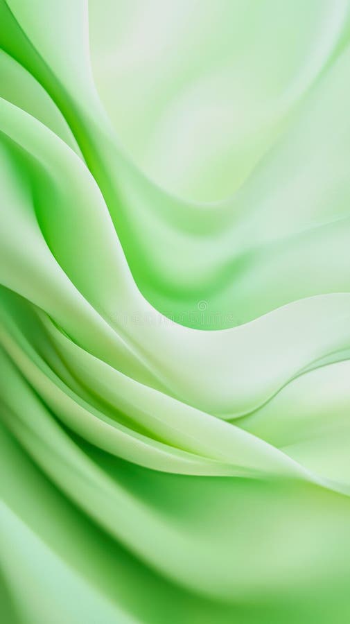 Phone Wallpaper Background of Flowing Abstract Green Forms Stock Image ...