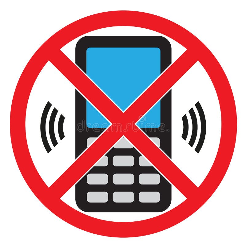 Phone Warning Stop Sign Icon. Push Button Telephone Turn Off Stock ...